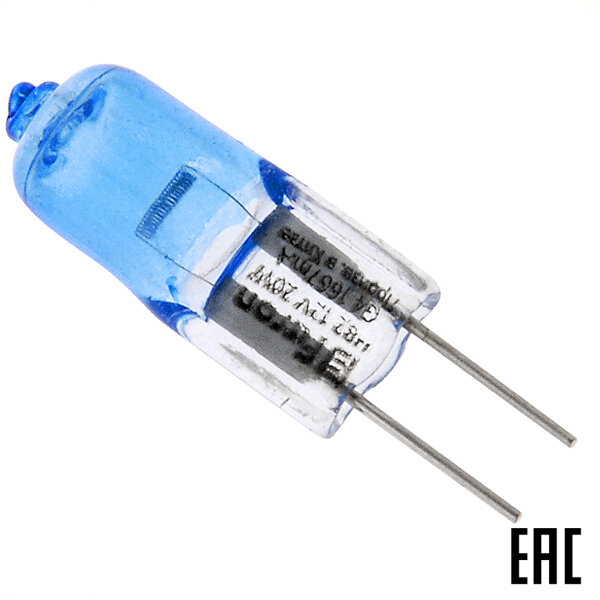 Лампа 20Вт 02062 HB2 G4 20W 12B 220Лм галогенная капсула холодный белый свет (Feron) (10 шт. в комплекте)