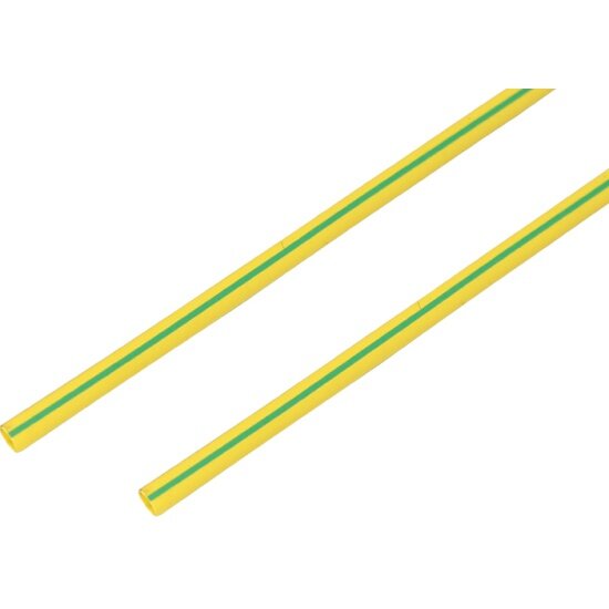 Термоусадочная трубка Rexant 6,0/3,0 мм желто-зеленая (50 шт. по 1 м.), 20-6007
