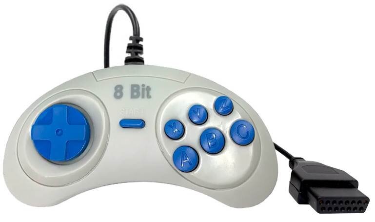 Джойстик 8 bit (форма 16 bit) (15 Pin, широкий разъём) Grey-Blue