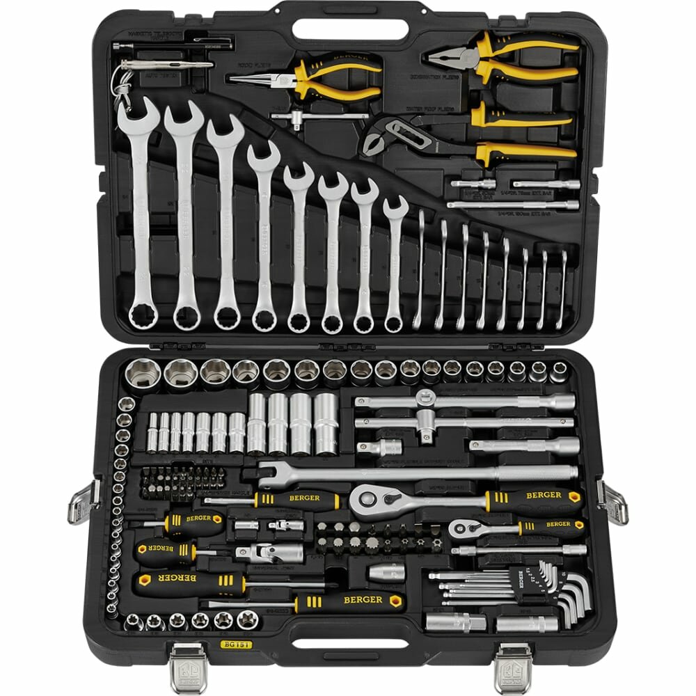 Набор инструментов 151 предмет Berger BG BG151-1214