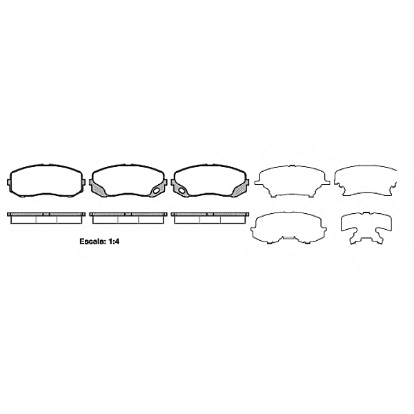 REMSA 1405.00 (1405_00 / MK528945 / MK528945) колодки дисковые п.\ Mitsubishi (Мицубиси) canter 6c15, 6c18, 7c15, 7c18 07