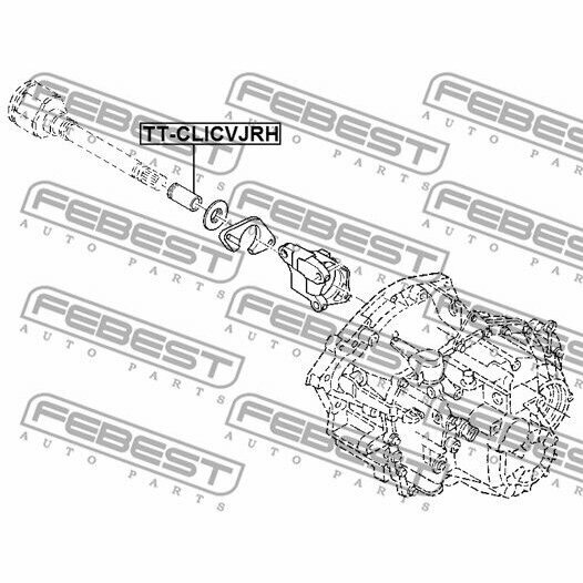 Ремкомплект шруса передний правый для автомобиля Renault, FEBEST TT-CLICVJRH (1 шт.)