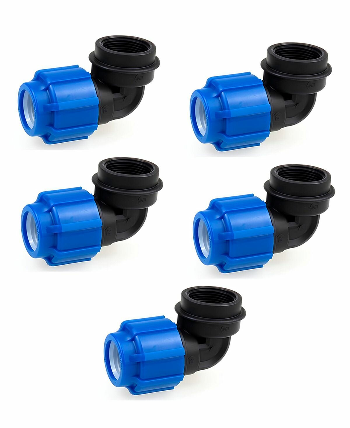 Угол ПНД 25 мм-3/4" внутренняя резьба тпк-аква (Компрессионный фитинг для полиэтиленовой трубы)-5 шт.