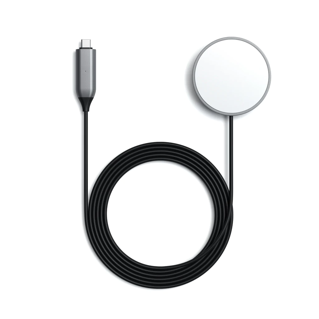 Беспроводное магнитное зарядное устройство Satechi Magnetic Wireless Charging Cable Type-C 1.5m (ST-UCQIMCM), цвет серый