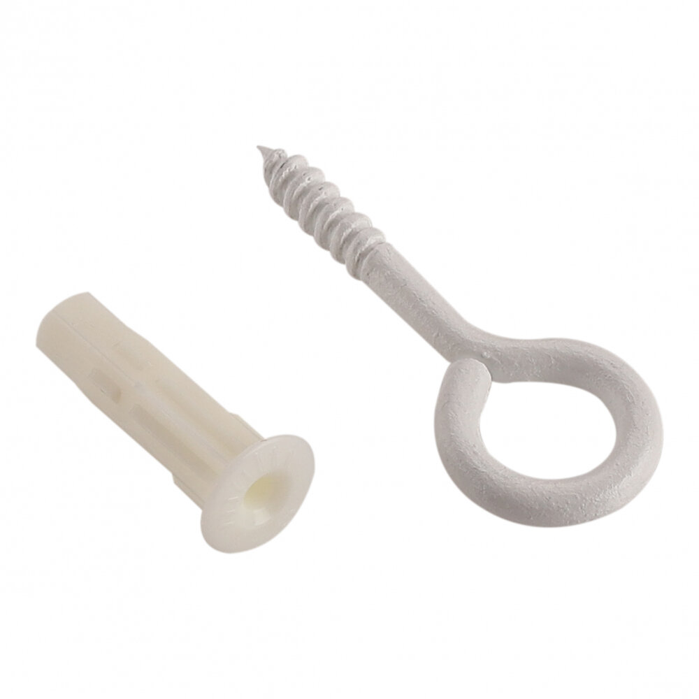 Дюбель, европартнер, европартнер MULTI 8 + петля-шуруп, L30 х d5 х d13 белый, 8 шт. RB2 0164, применяется