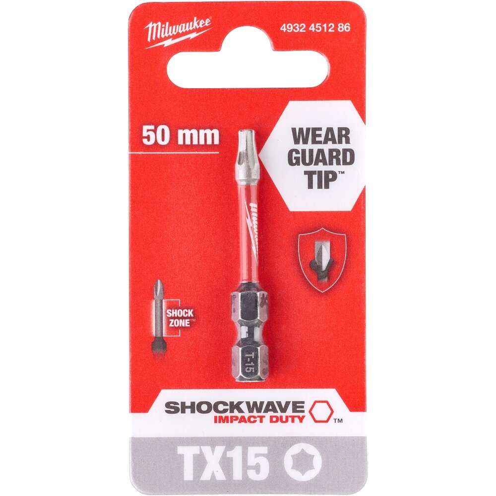 Бита Milwaukee Shockwave Impact Duty TX15 50мм, 4932451286