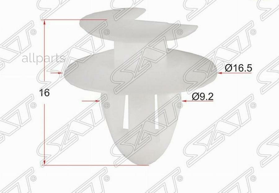 SAT ST-KE-165 Клипса обшивки двери RENAULT/PEUGEOT/ALFA ROMEO/FIAT (Продажа по 10шт)
