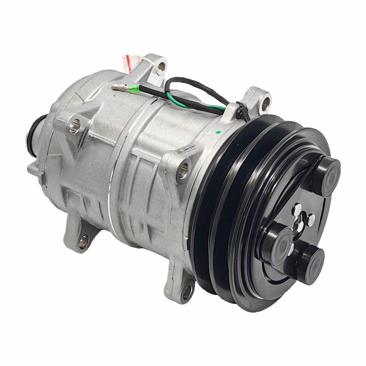 Компрессор кондиционера RC-U08662. тип Valeo TM-15, А2, 24V. Горизонтальные выходы