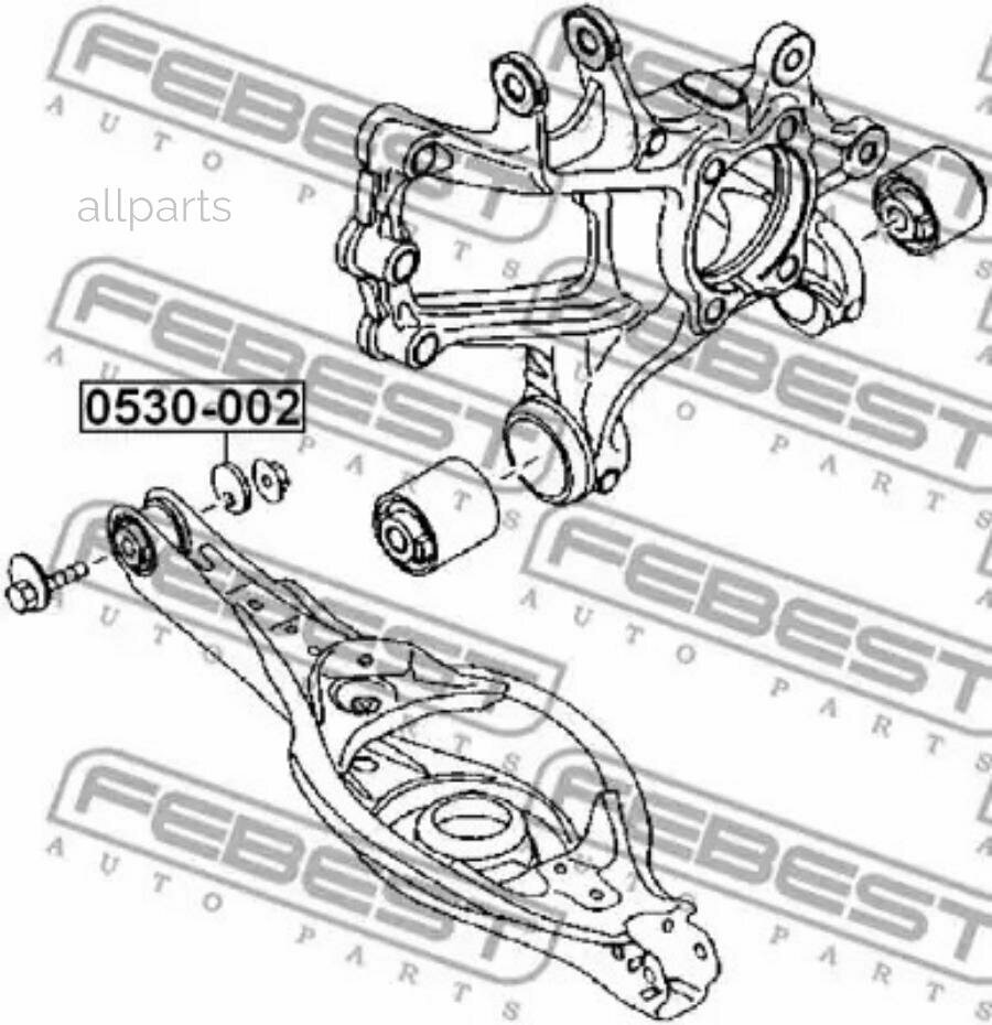 FEBEST 0530-002 эксцентрик MAZDA 6 GG 2002-2008 [GEN]