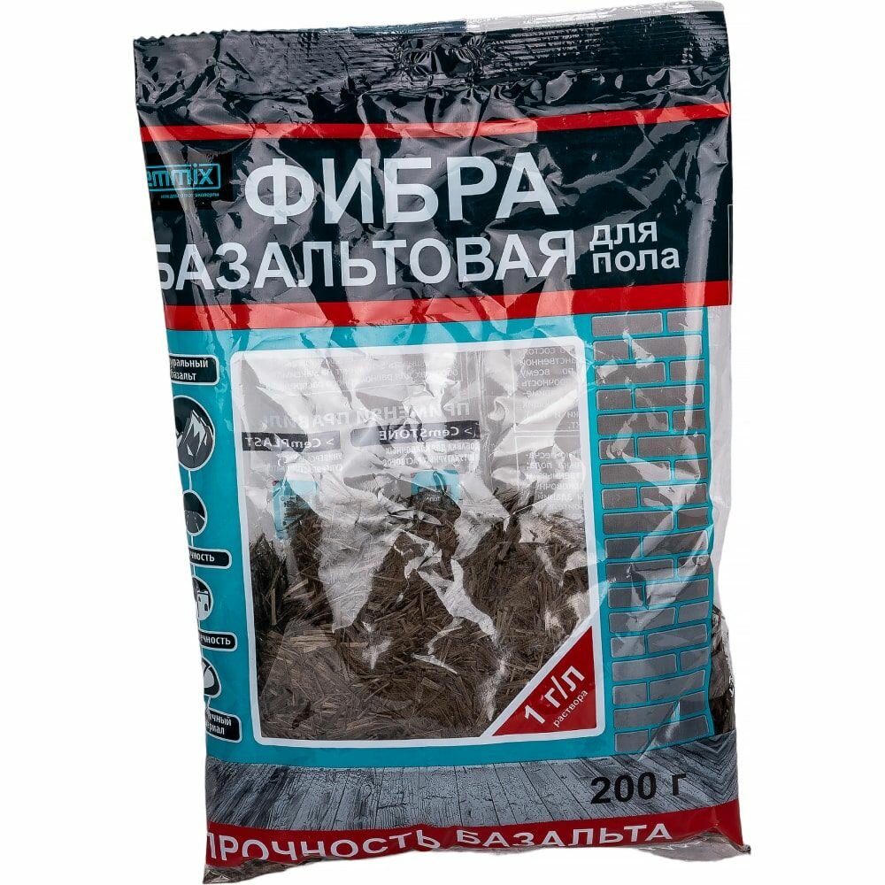 Базальтовая фибра CEMMIX CemFibra R, пакет 200 г. 82553543