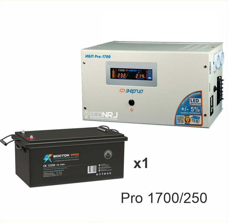 Энергия PRO-1700 + Аккумуляторная батарея восток PRO СК-12250