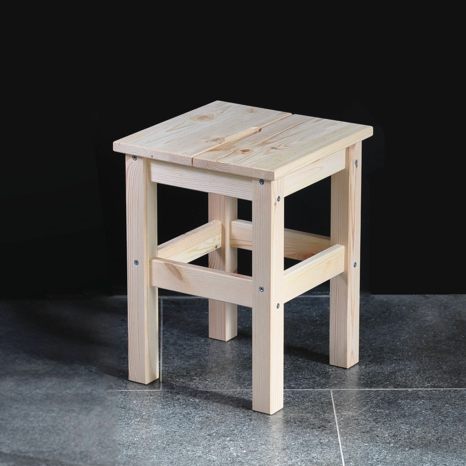 Табурет для кухни 33х33х45, Ральф, деревянный, стул с крышкой из 2-х частей, из сосны, Dipriz