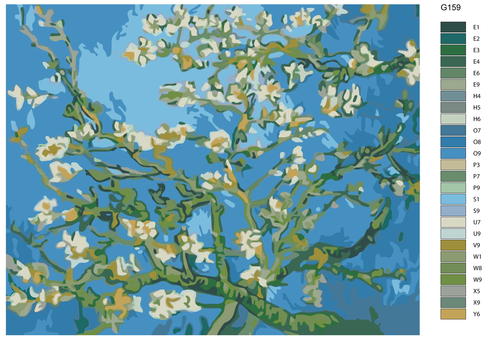 Картина по номерам "Миндаль" Винсент Ван Гог G159 40x50