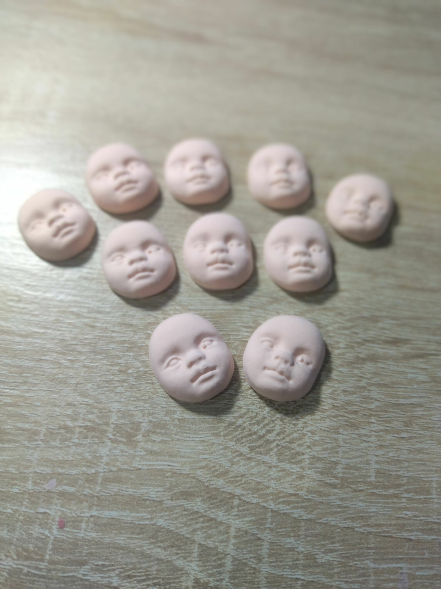 Набор лиц для ватной игрушки, личико куклы, малыш, младенец, мальчик, девочка - 10 шт.