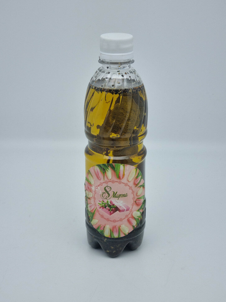 Масло подсолнечное для салатов с зеленой аджикой 500мл с 8 марта