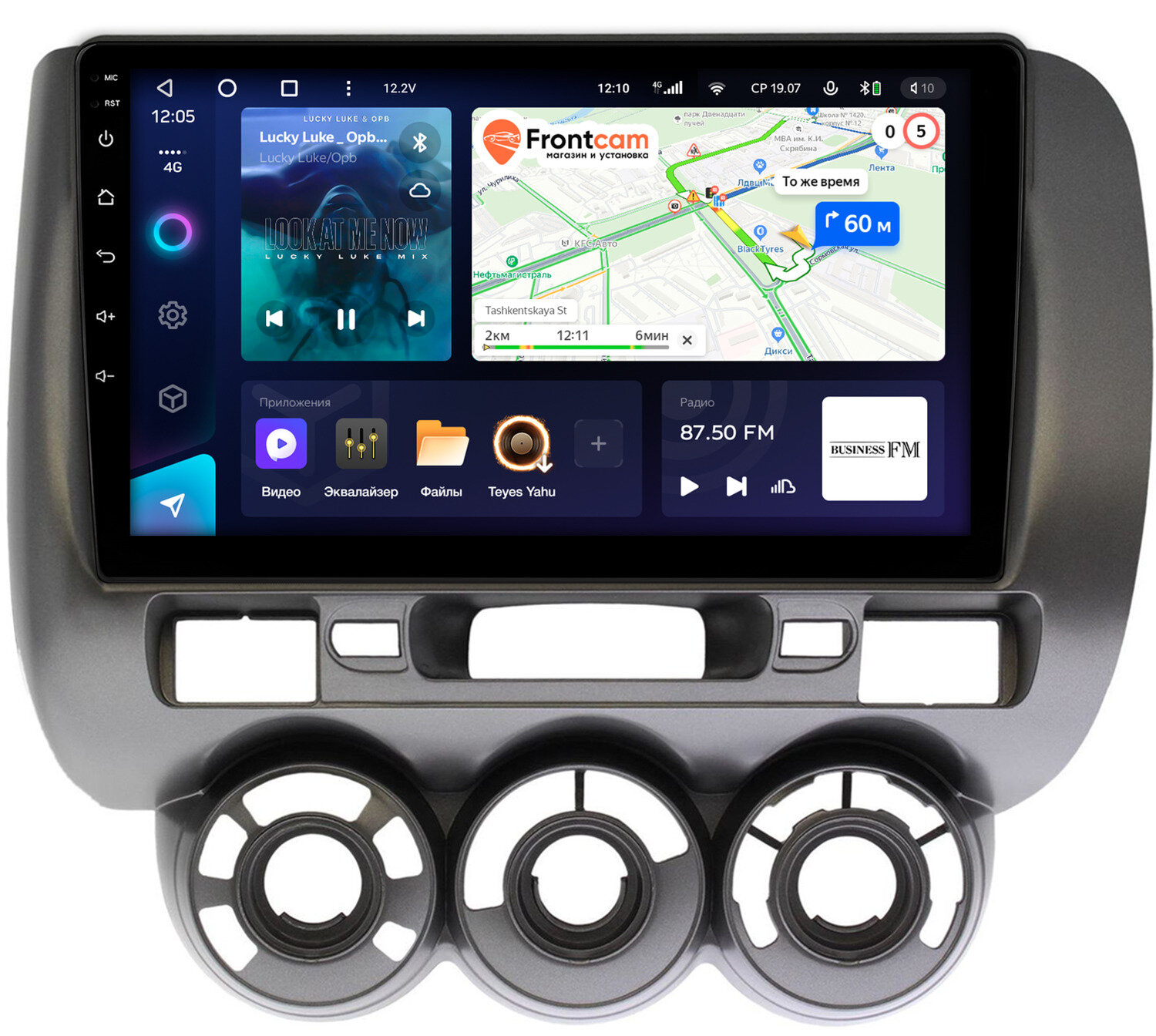 Штатная магнитола Teyes CC3L 4/32 9" RM-9187 Honda Fit 2001-2008 (авто без климат-контроля) Android 10 (4G-SIM, DSP, IPS)