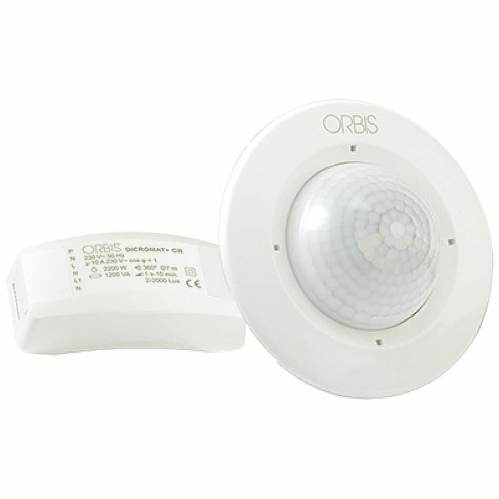 Датчик присутствия Orbis 360 градусов DICROMAT + CR IP20 белый ДУ OB134512