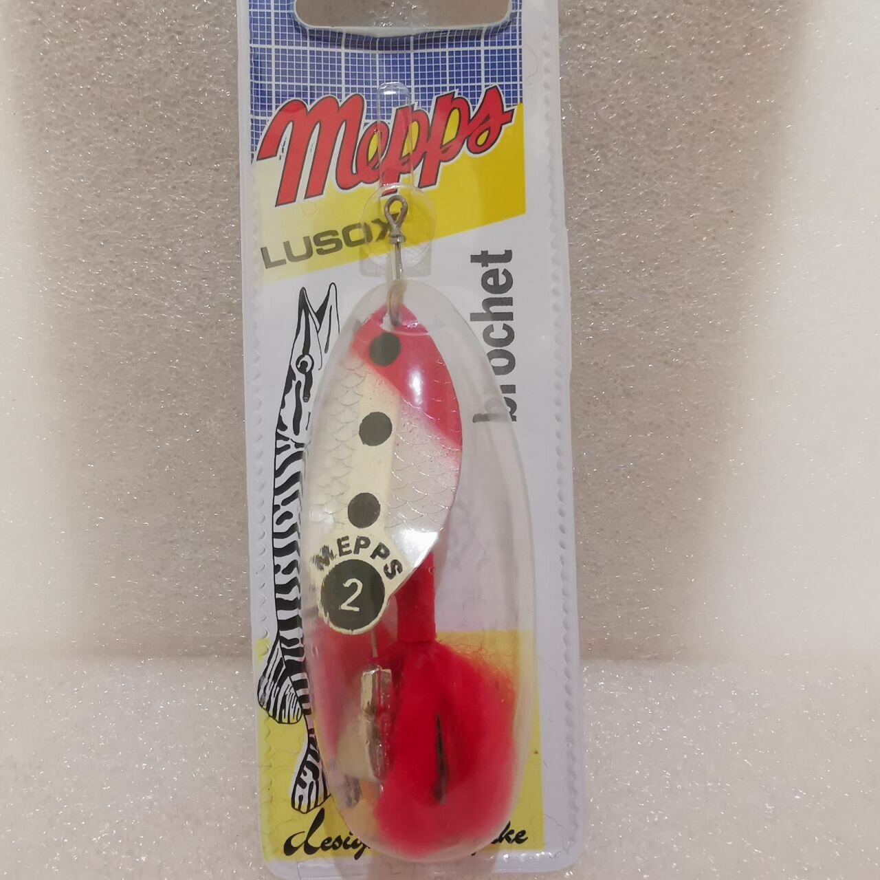 Блесна Mepps LUSOX AG/ROUGE FLUO #2 блистерная упаковка (6г+10г)