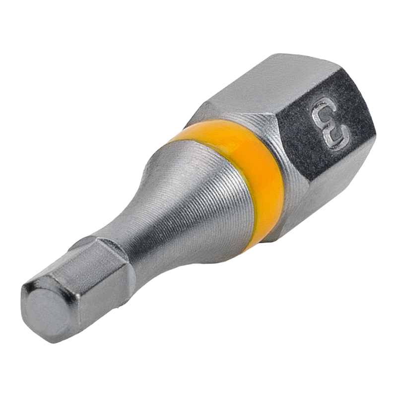 Бита шестигранная HEX 3 мм 25 мм хвостовик С6,3 мм торсионная mte (3 шт)