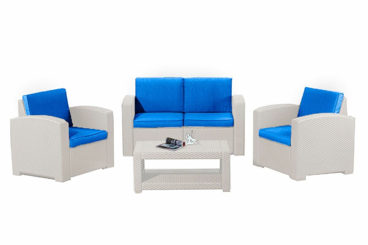 Комплект мебели Би-раттан(B: rattan) Премиум(Premium) 4 Серый