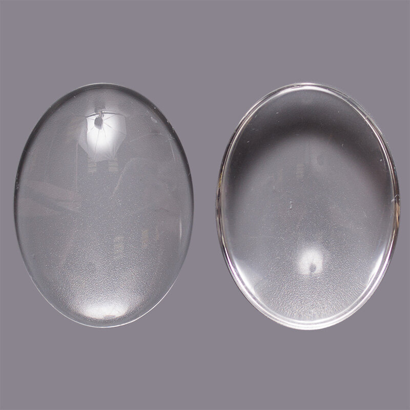 Кабошон стеклянный, 40х30мм, прозрачный, 5 шт.