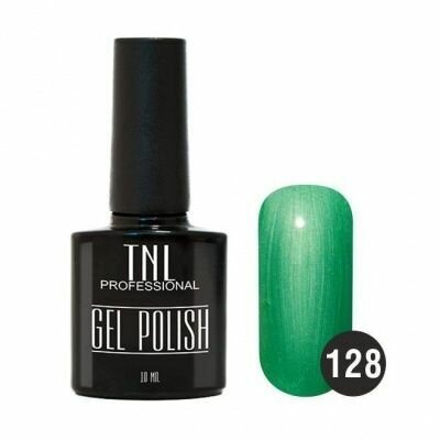 TNL Professional Цветной Гель-лак № 128 - зеленый с перламутром (10 мл.)