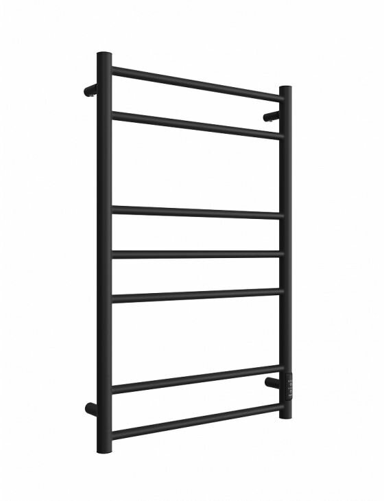 Полотенцесушитель двин L neo 80/40 Электрический диммер - блок управления на корпусе, Цвет - Чёрный матовый, с кабелем