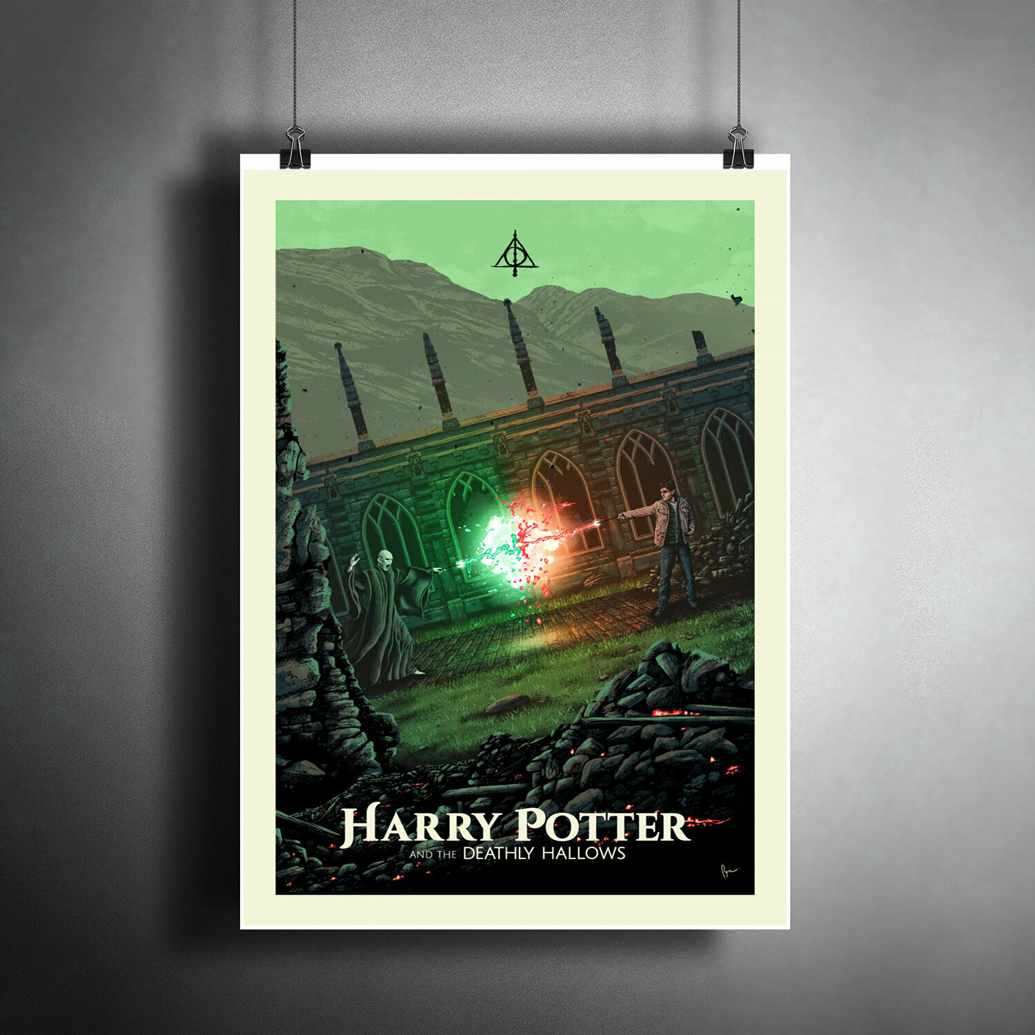 Постер плакат для интерьера "Фильм, книга Дж. К. Роулинг: Гарри Поттер и Дары Смерти: Часть II. Harry Potter" / A3 (297 x 420 мм)