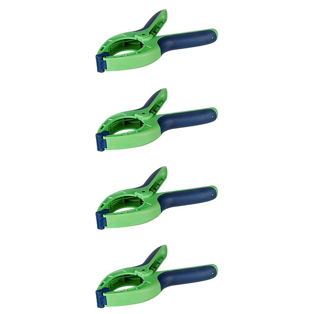 Струбцина ручная клещеобразная пластиковая с усиленной пружиной 82 мм (4 шт.)