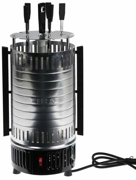 Электрошашлычница Lira "LR 1305", сталь, алюминий, 1000Вт, мощность 1000Вт