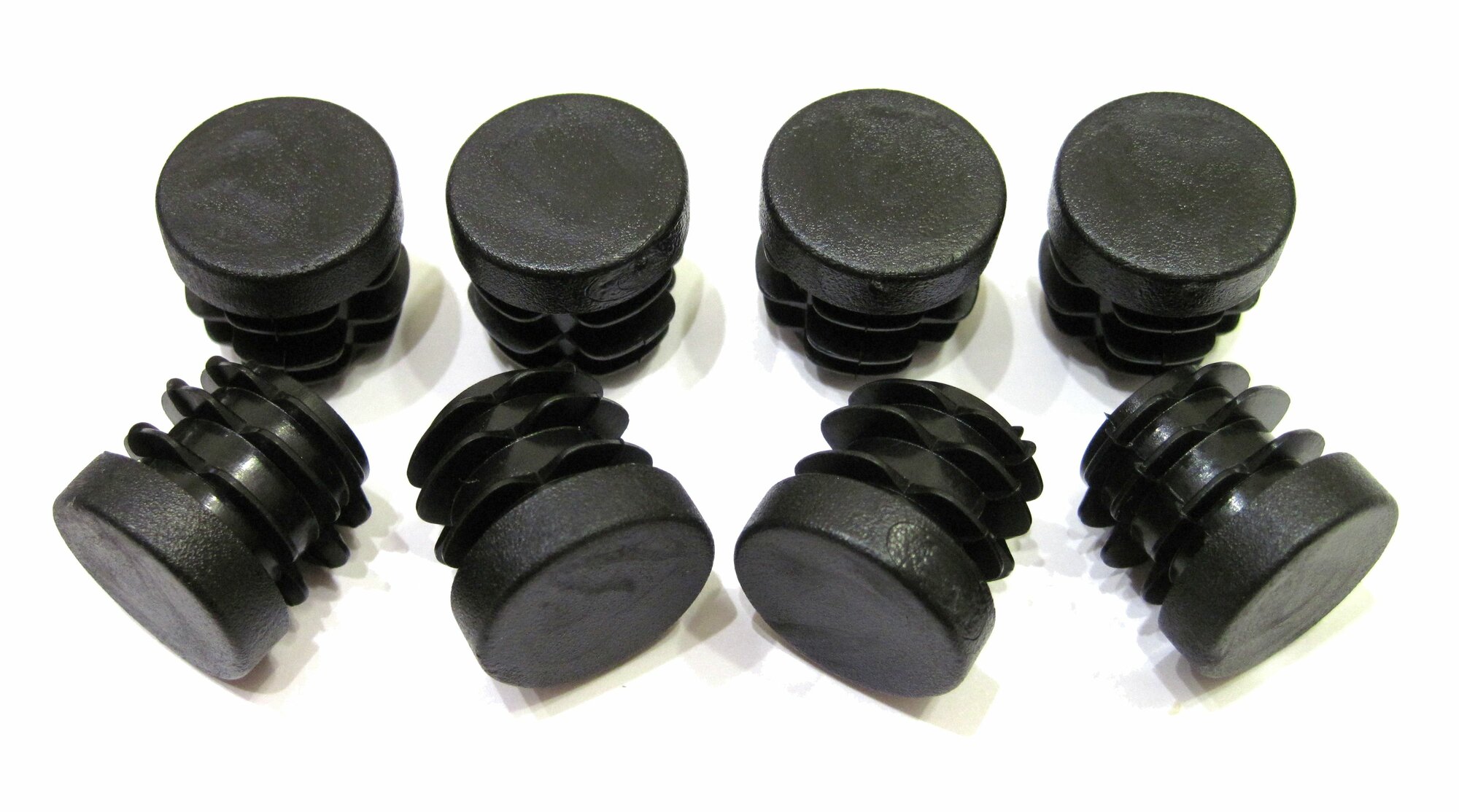 Заглушка для круглой трубы с внешним диаметром 20мм и диаметром отверстия 16 - 19мм, пластиковая, 8шт.