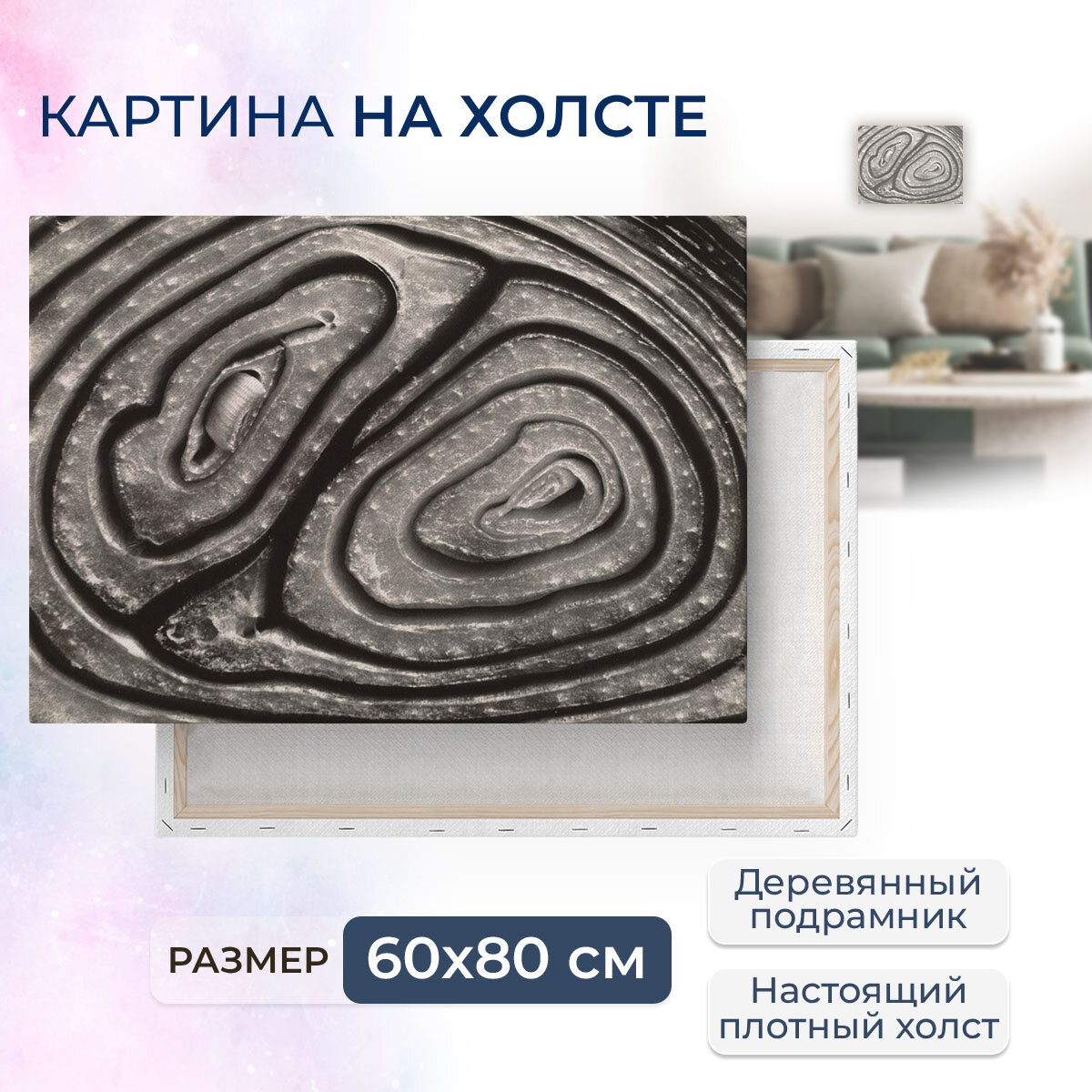 Картина на холсте с подрамником / Weston Edward - Onion Halved / Эдвард Уэстон
