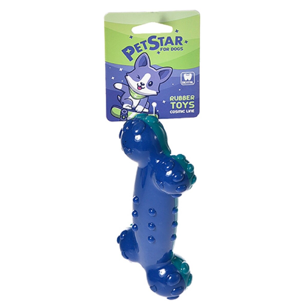 PET STAR игрушка для cобак косточка двойная резиновая 17*6,8*3,73см, термопласт. резина