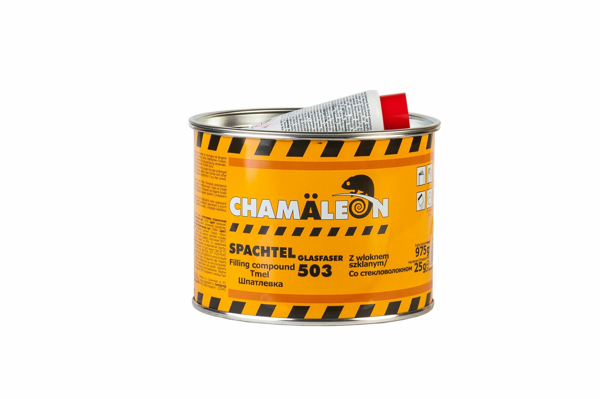 Шпатлевка со стекловолокном (вкл. отвердитель) 1кг CHAMAELEON