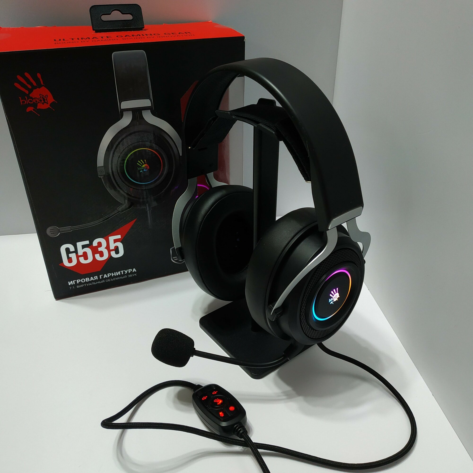 Игровые наушники A4Tech Bloody G535 USB с подсветкой 7.1ch