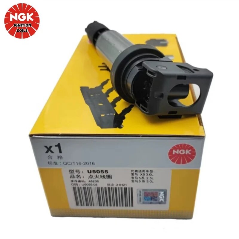 1 шт. оригинальная катушка зажигания NGK U5055 48206 для BMW 316 316ti/318i/320/325i/330/530/X5 N42B M54B высоковольтный пакет