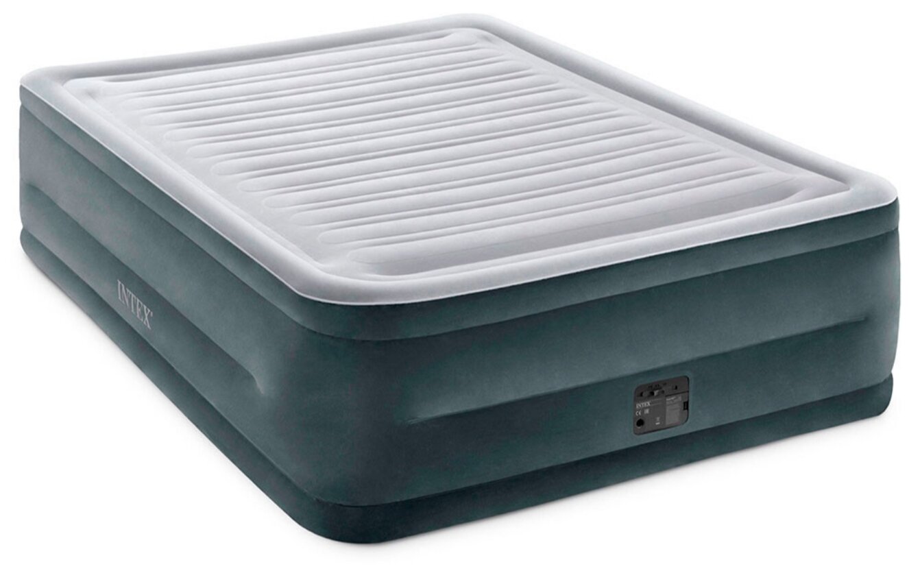 Надувная кровать Intex Comfort-Plush (64418), 203х152 см, светло-темно-серый