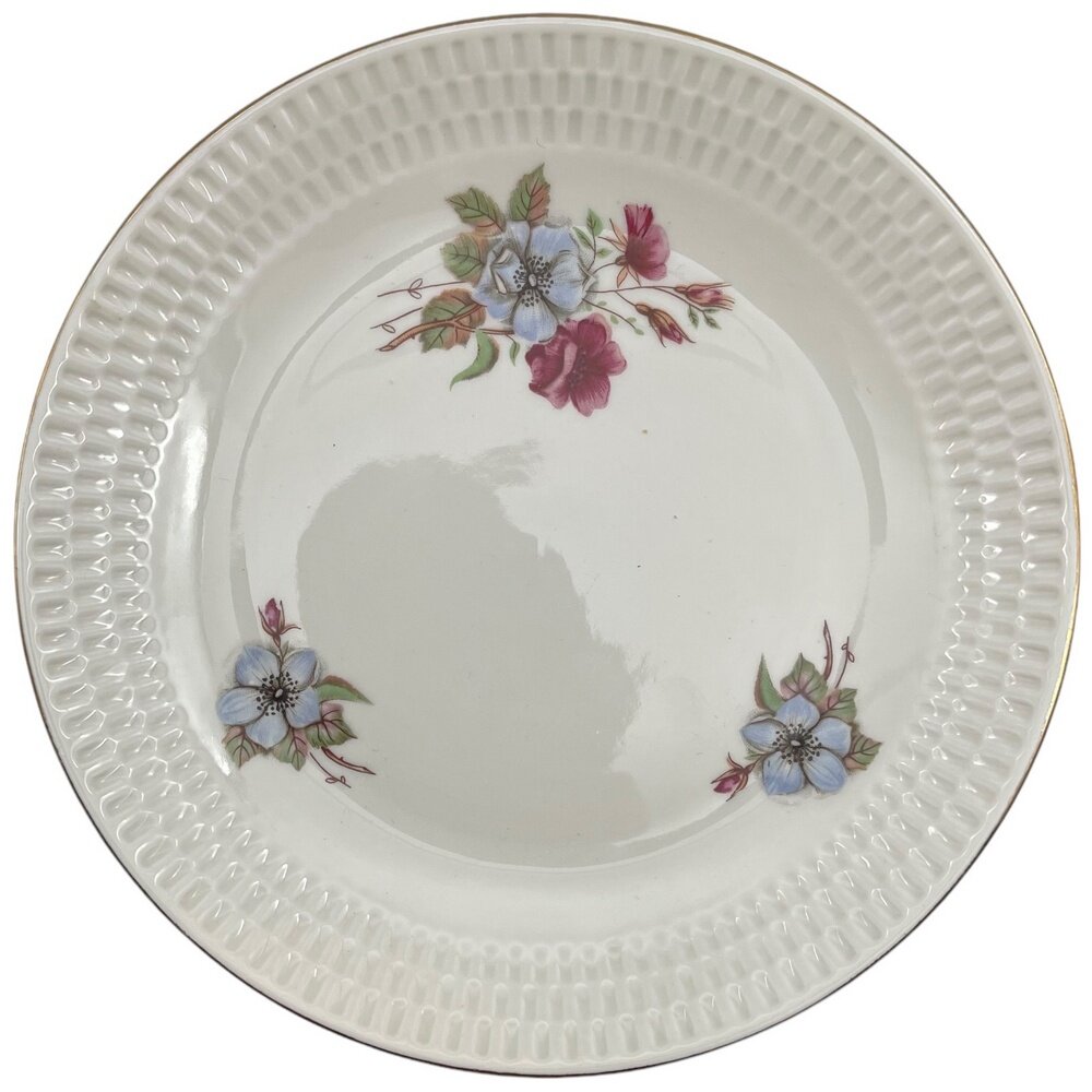 Тарелка "Букет", 19.5 см, для вторых блюд, фарфор, 1964-1970 ггг, Chodziez, Польша