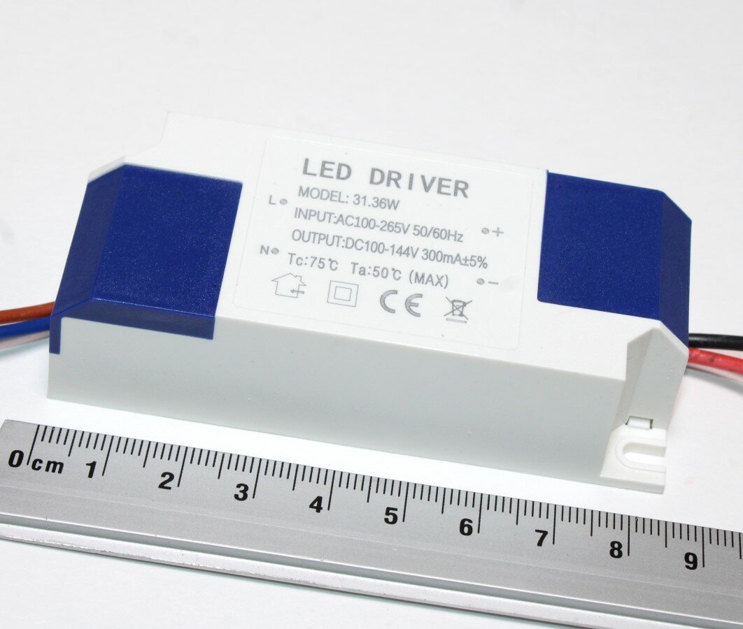 90-130VDC, 280mA, вх.198-240VAC, 36W, PFC 0,92 IC-(31-36)*1W-LD211, Драйвер тока, 100x38x22мм