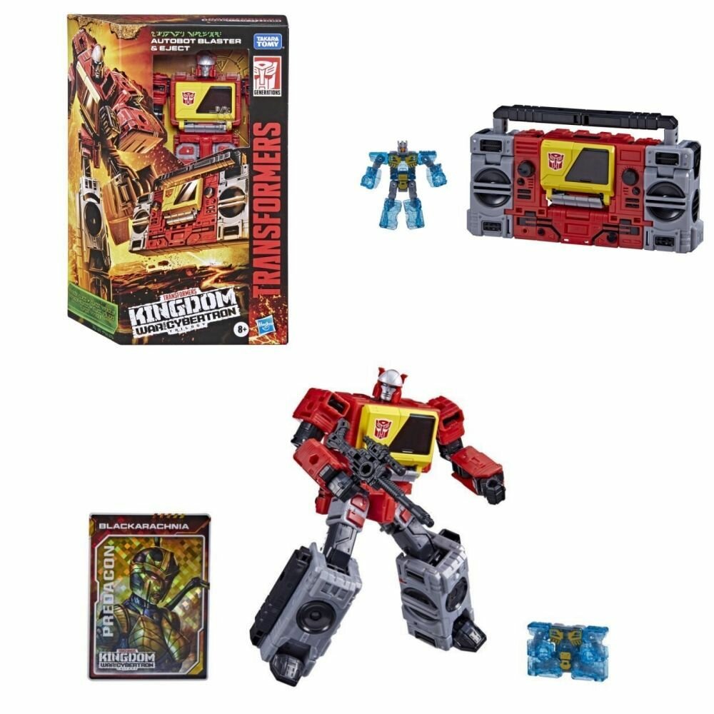 Hasbro Игрушки-трансформеры Generations War for Cybertron: Kingdom Voyager WFC-K44 Autobot Blaster & Eject 7-дюймовый F5680