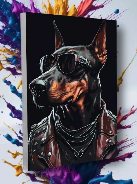 Картина по номерам Доберман Собака Животные 40х50