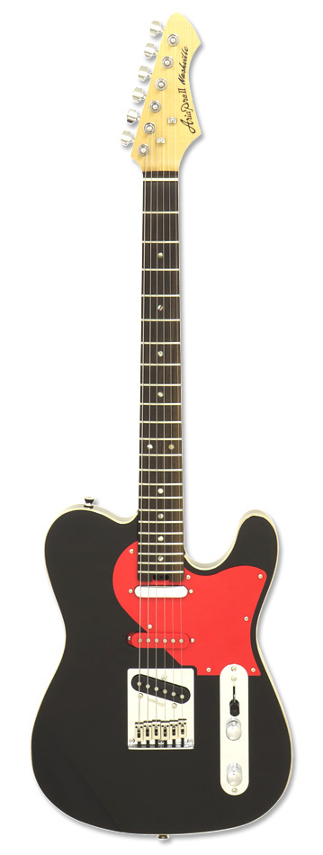 ARIA 615-WJ BK - электрогитара, телекастер, цвет black c красной вставкой