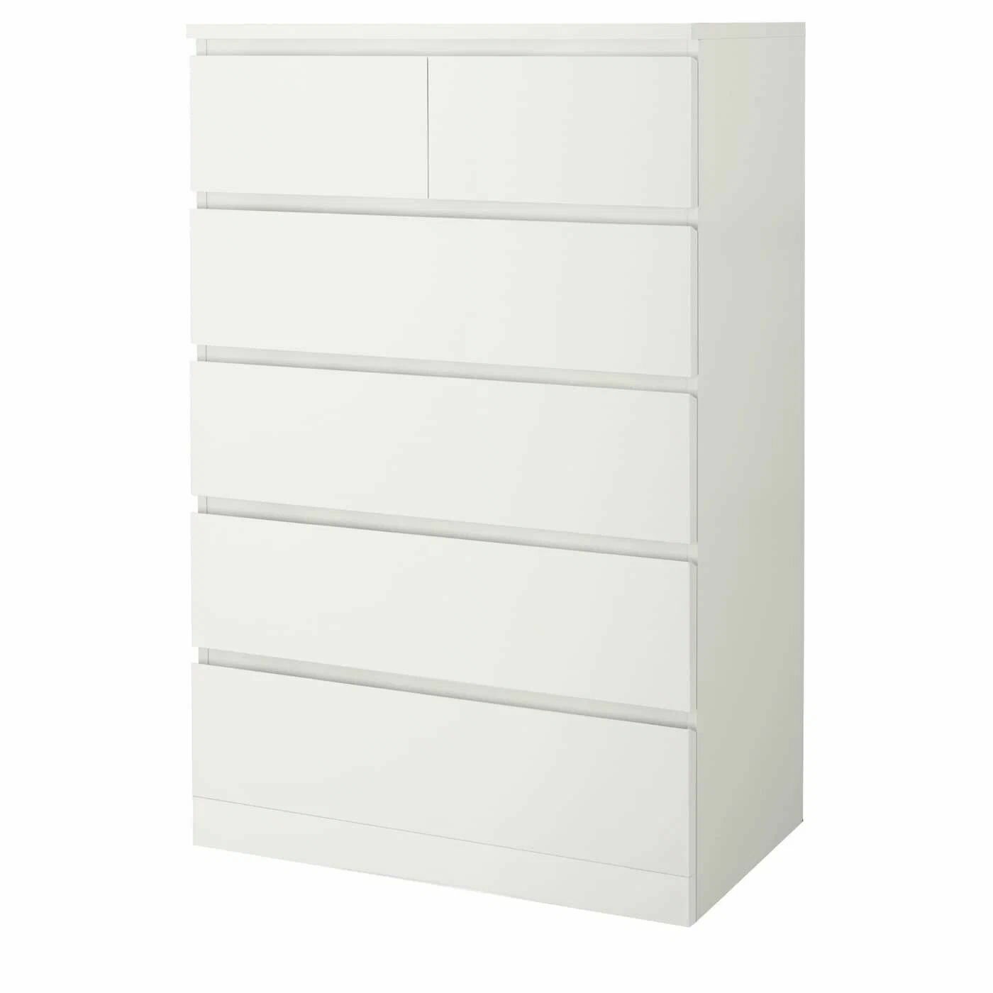 MALM Комод с 6 ящиками икеа, белый 80x123 см (40403603)