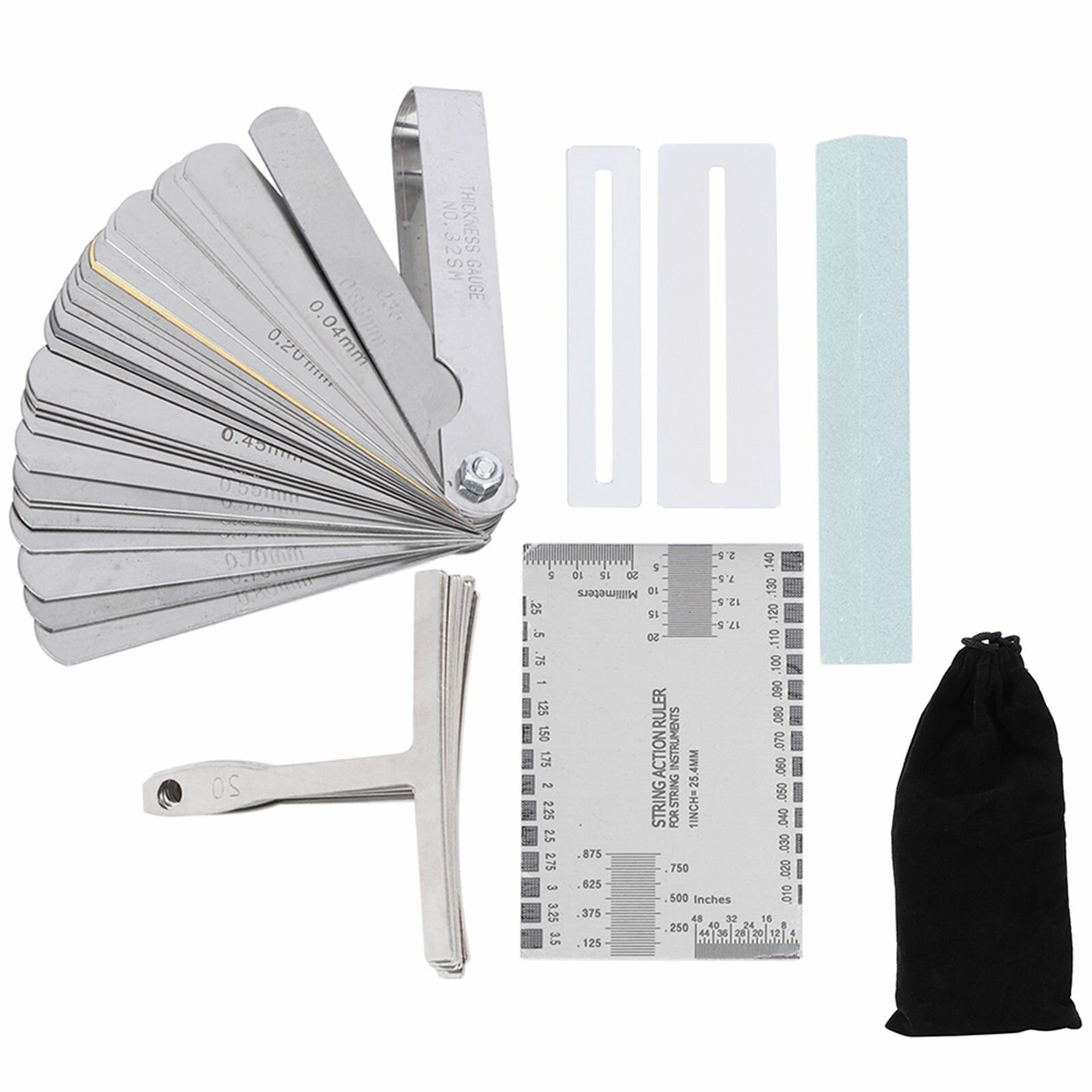 Набор инструментов для гитары с измерителем радиуса, регулировкой струн и другими приспособлениями