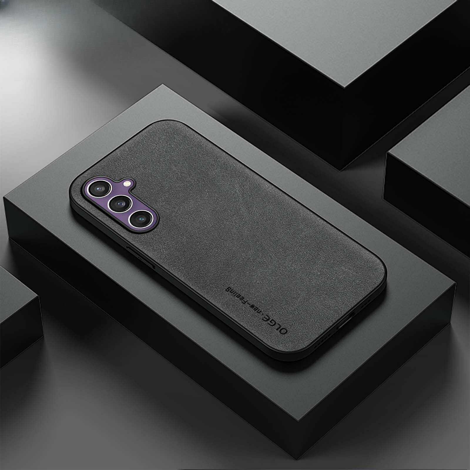 Роскошный кожаный чехол для смартфона Samsung Galaxy S23 FE (на Самсунг Галакси С23 ФЕ, C23FE) защитный чехол