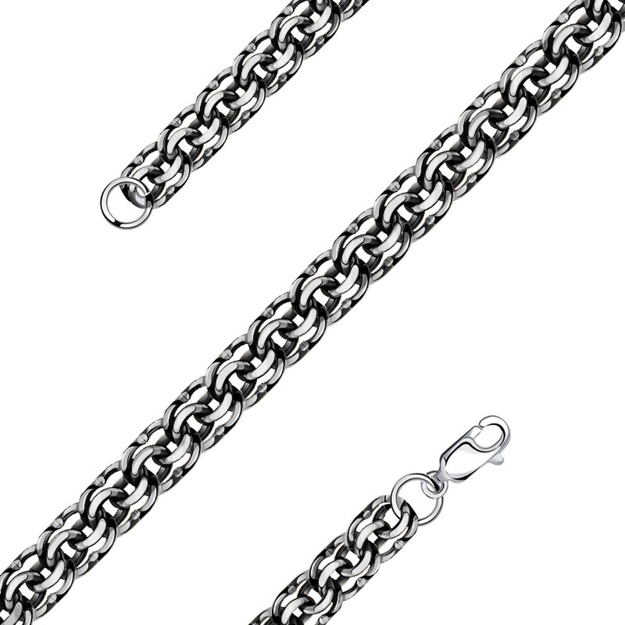 Цепь серебро, 925 проба, чернение