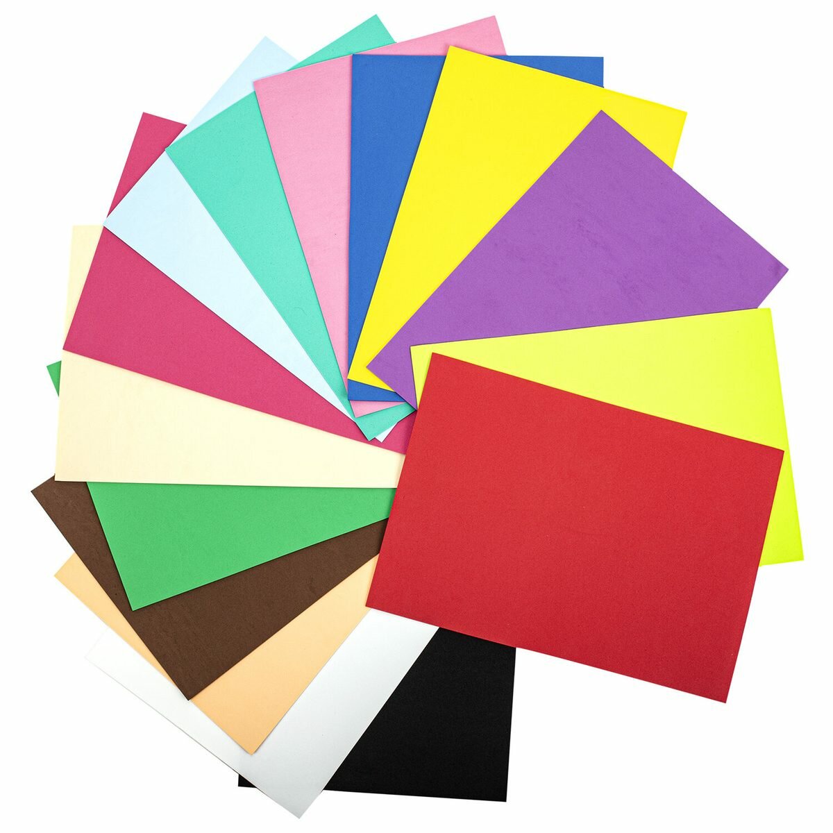 Фоамиран (пористая резина) цветной Остров сокровищ (А4, 15 листов, 15 цветов, яркие цвета, 1мм) (665097)