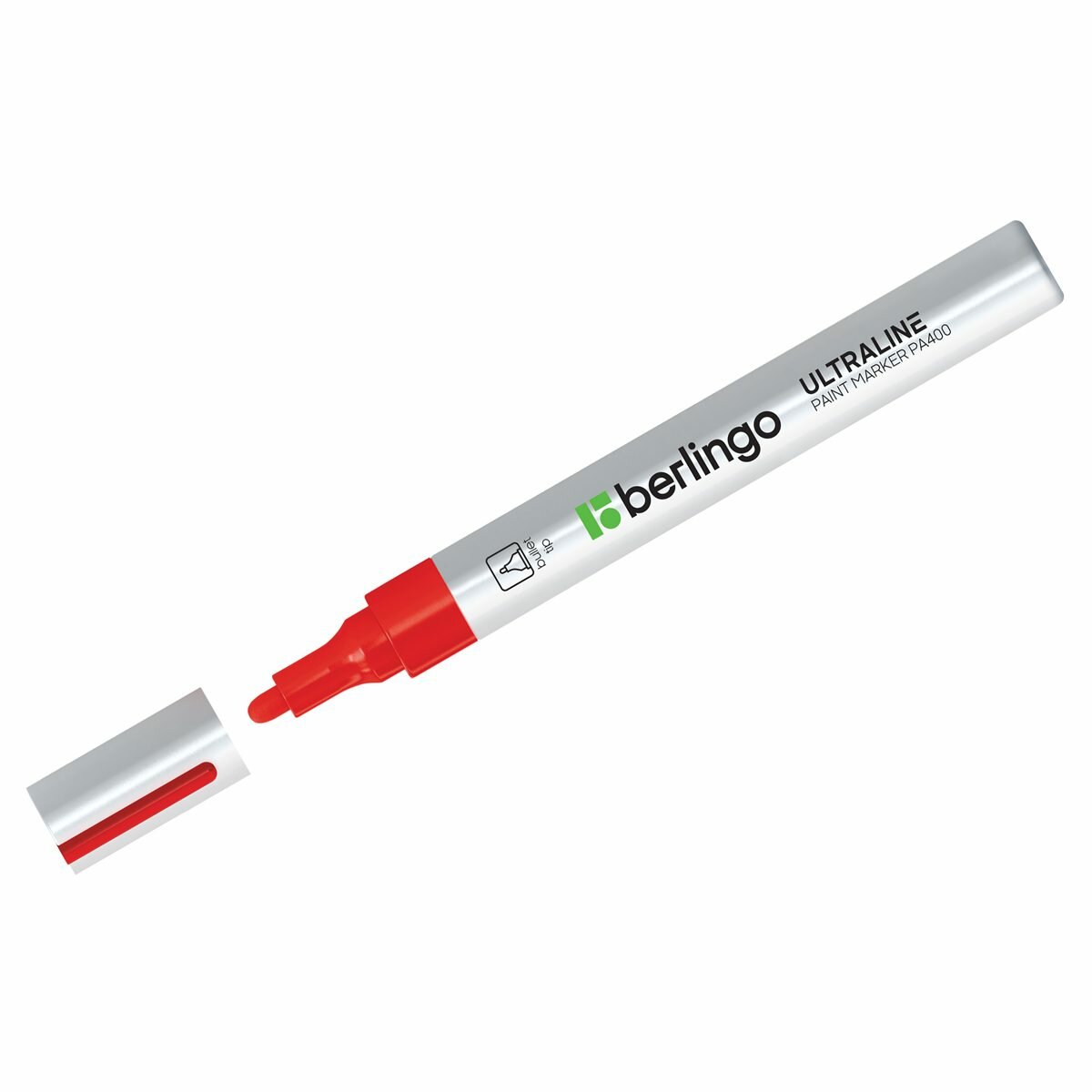 Маркер-краска Berlingo (2-4мм, красный, нитро-основа) алюминий/пластик (BMk_02103), 1шт.