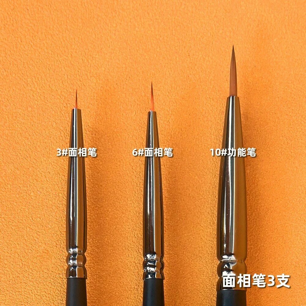 Кисти для моделирования, набор 3шт, pointed brush
