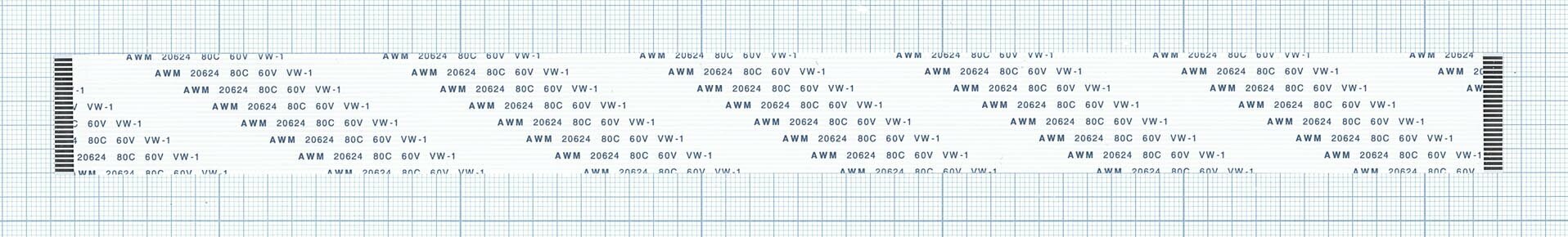 Шлейф универсальный 24pin, шаг 1мм, длина 30см